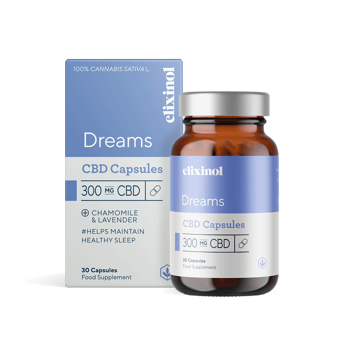 Elixinol Dreams CBD Capsules (30 x 10mg Capsules)- 300mg - BRITISH CANNABIS